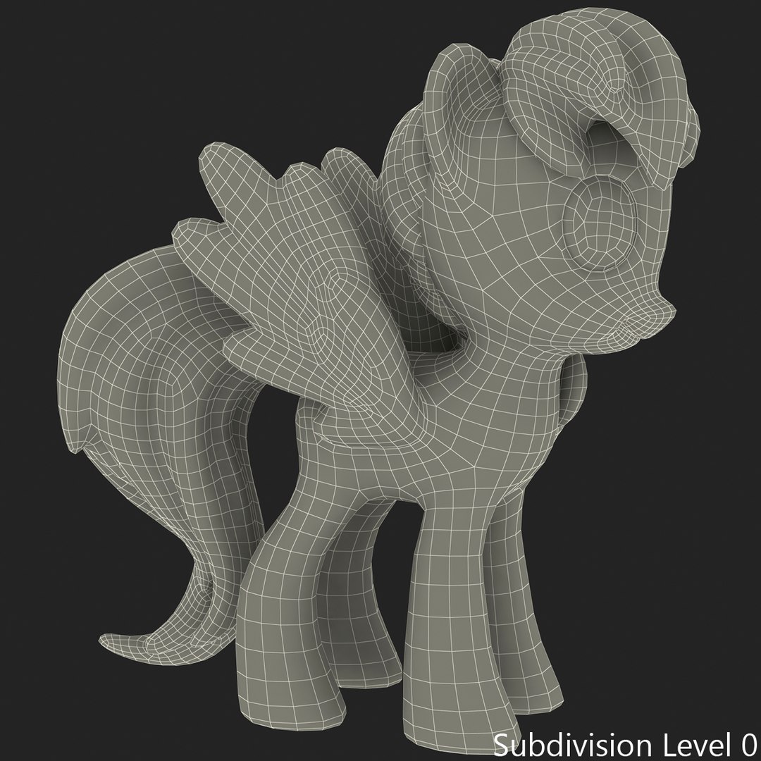 little pony derpy toy 3d model