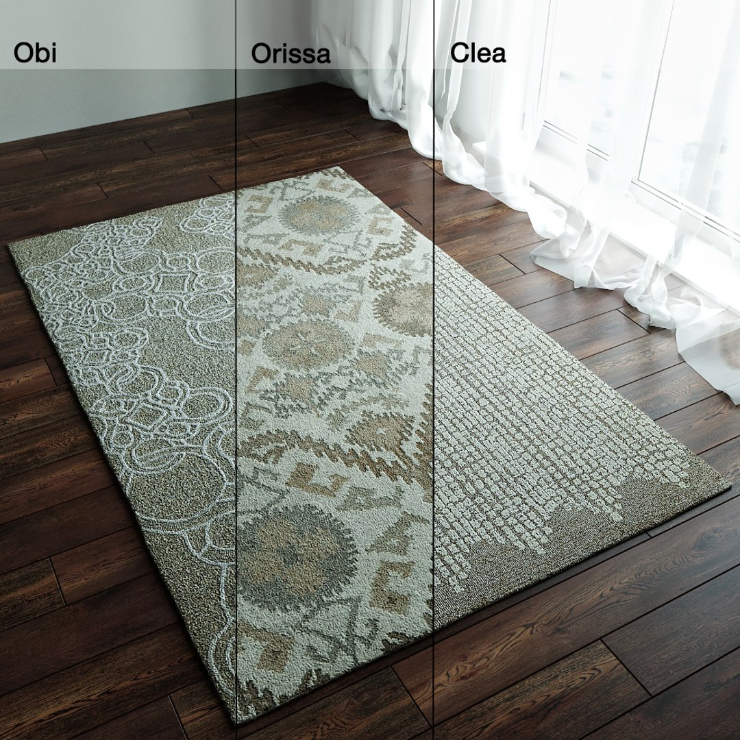 3D wool rugs flooring - TurboSquid 1201591