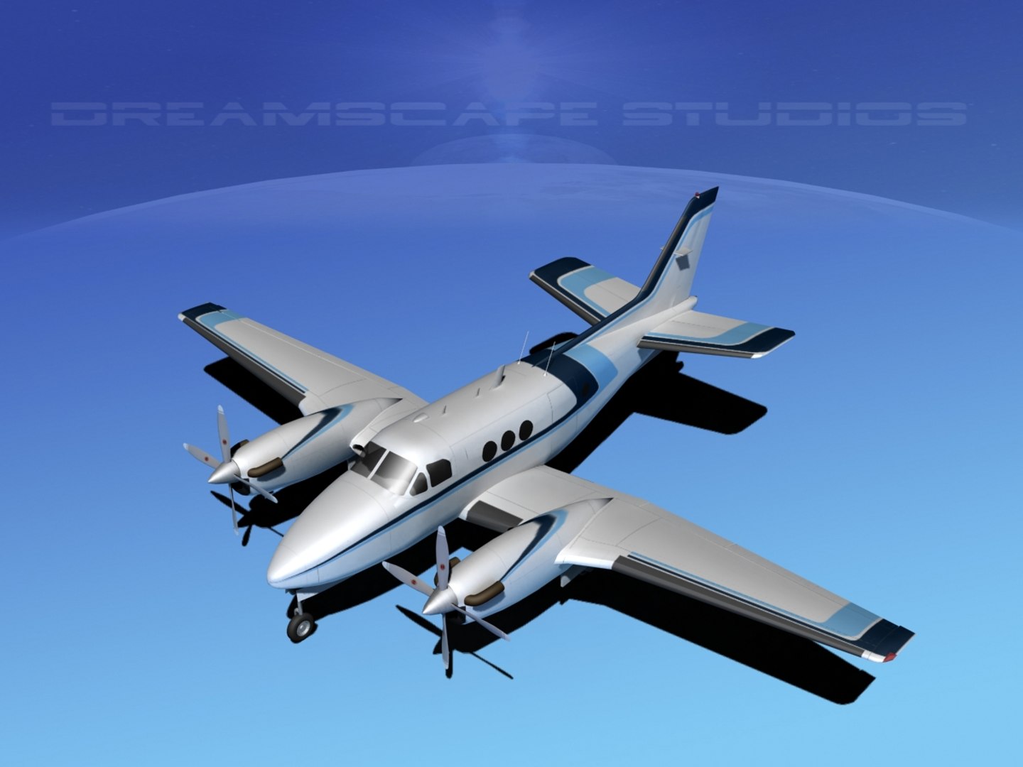 3d Model Of Beechcraft E-90 King Air