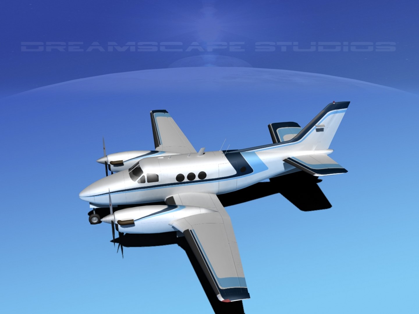 3d Model Of Beechcraft E-90 King Air