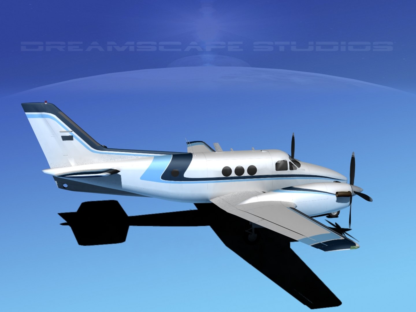 3d Model Of Beechcraft E-90 King Air