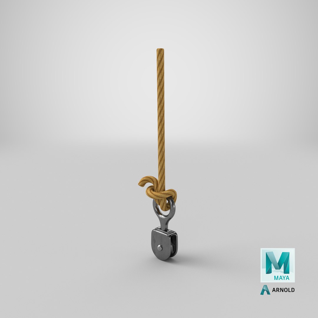 3D Single Block With Rope V1 - TurboSquid 2126984