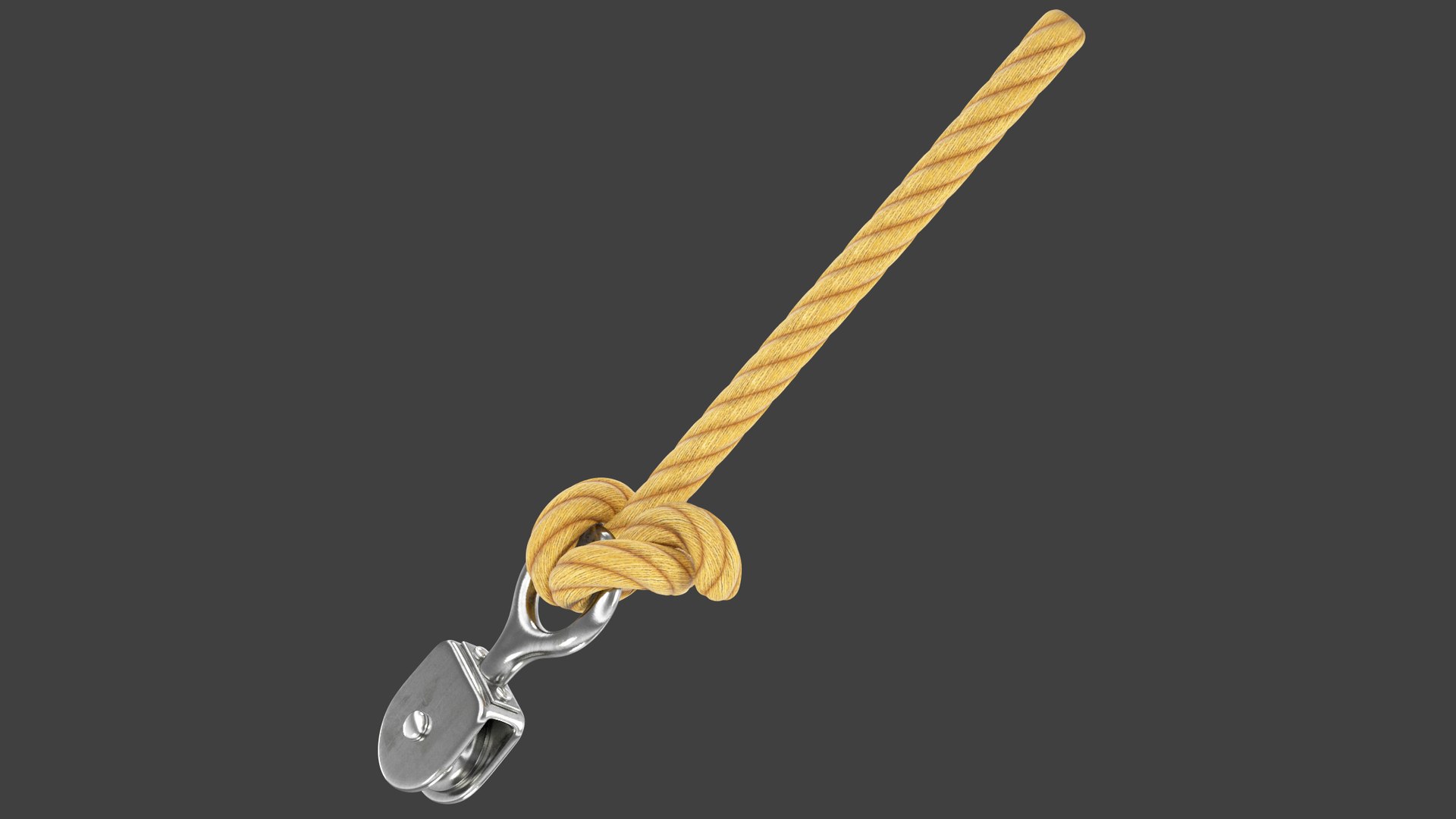 3D Single Block with Rope V1 - TurboSquid 2126984