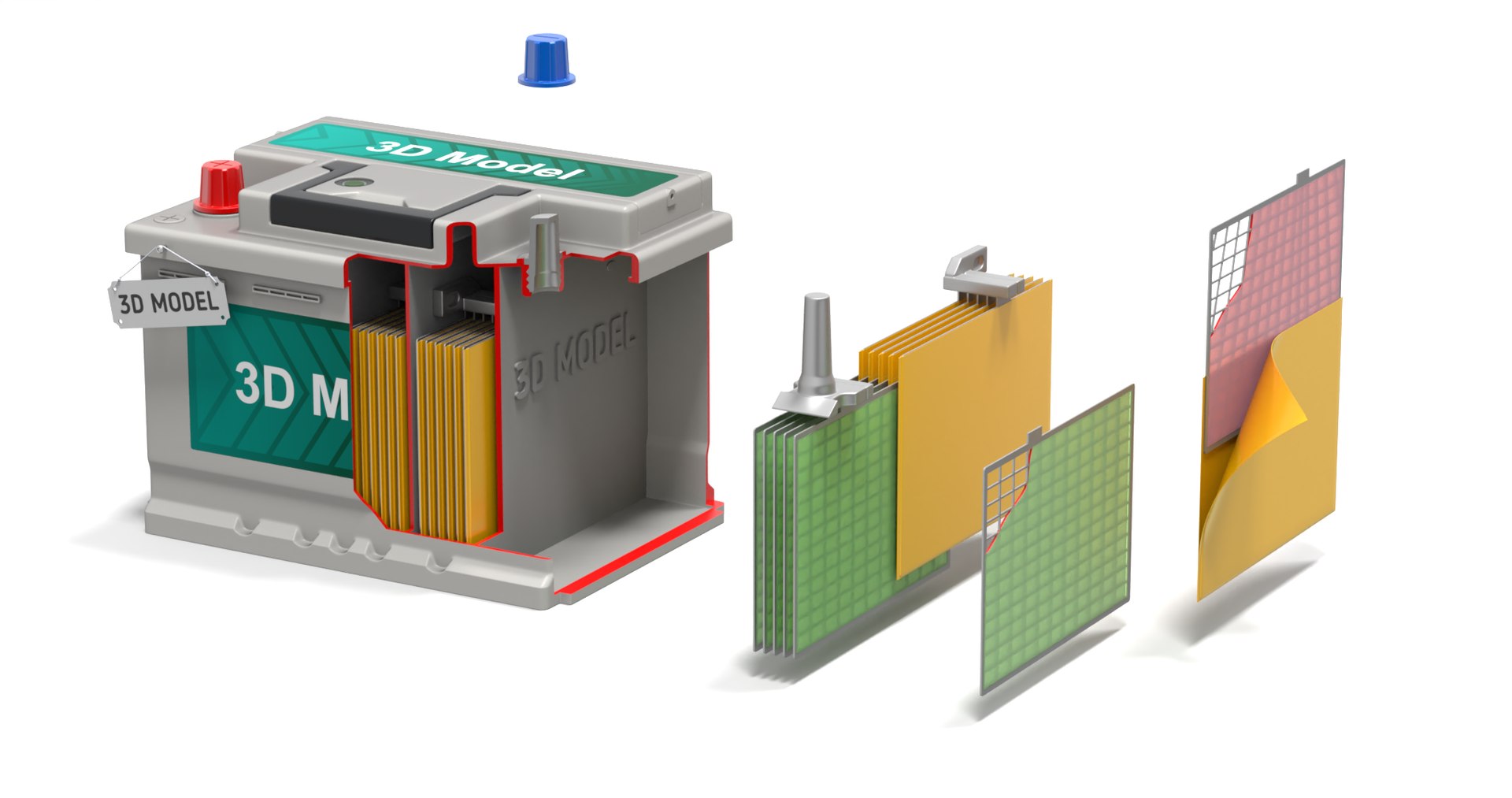 3D Car Battery Assembly Animation - TurboSquid 2484753