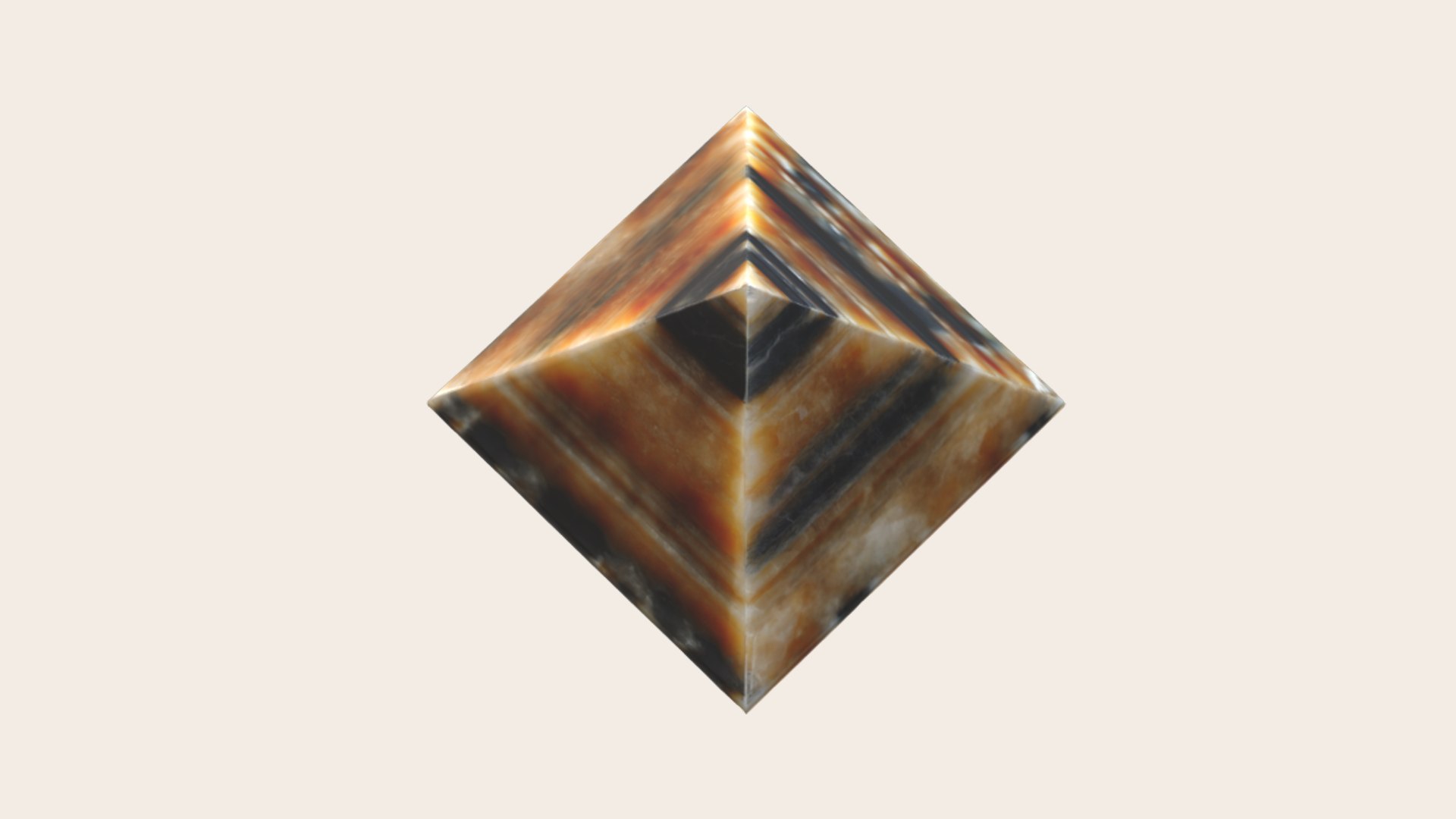 3D Onyx Pyramid Made Of Natural Onyx Gemstone - TurboSquid 2348602
