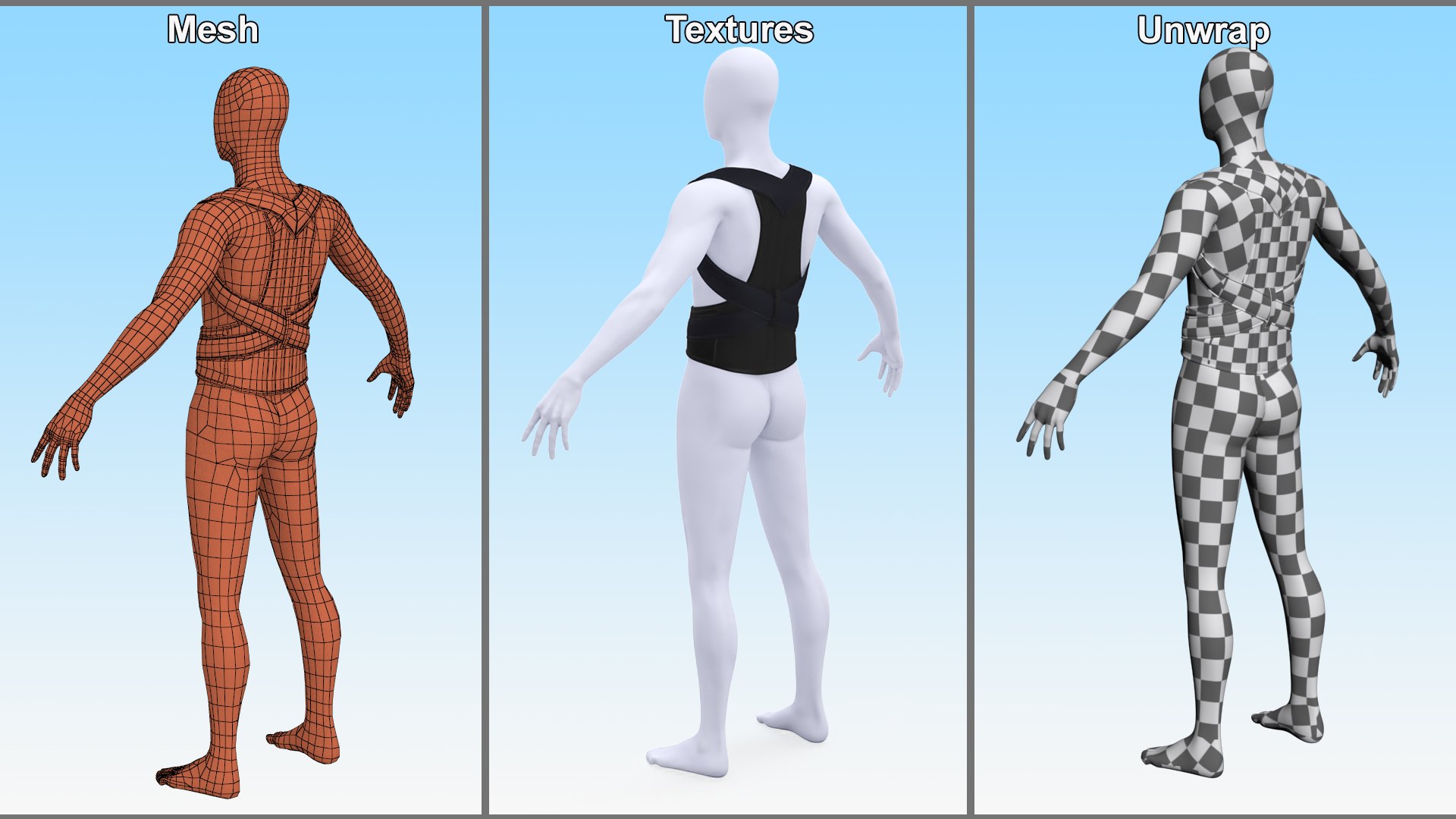 Posture Corrector For Women And Men On Mannequin 3D Model - TurboSquid ...