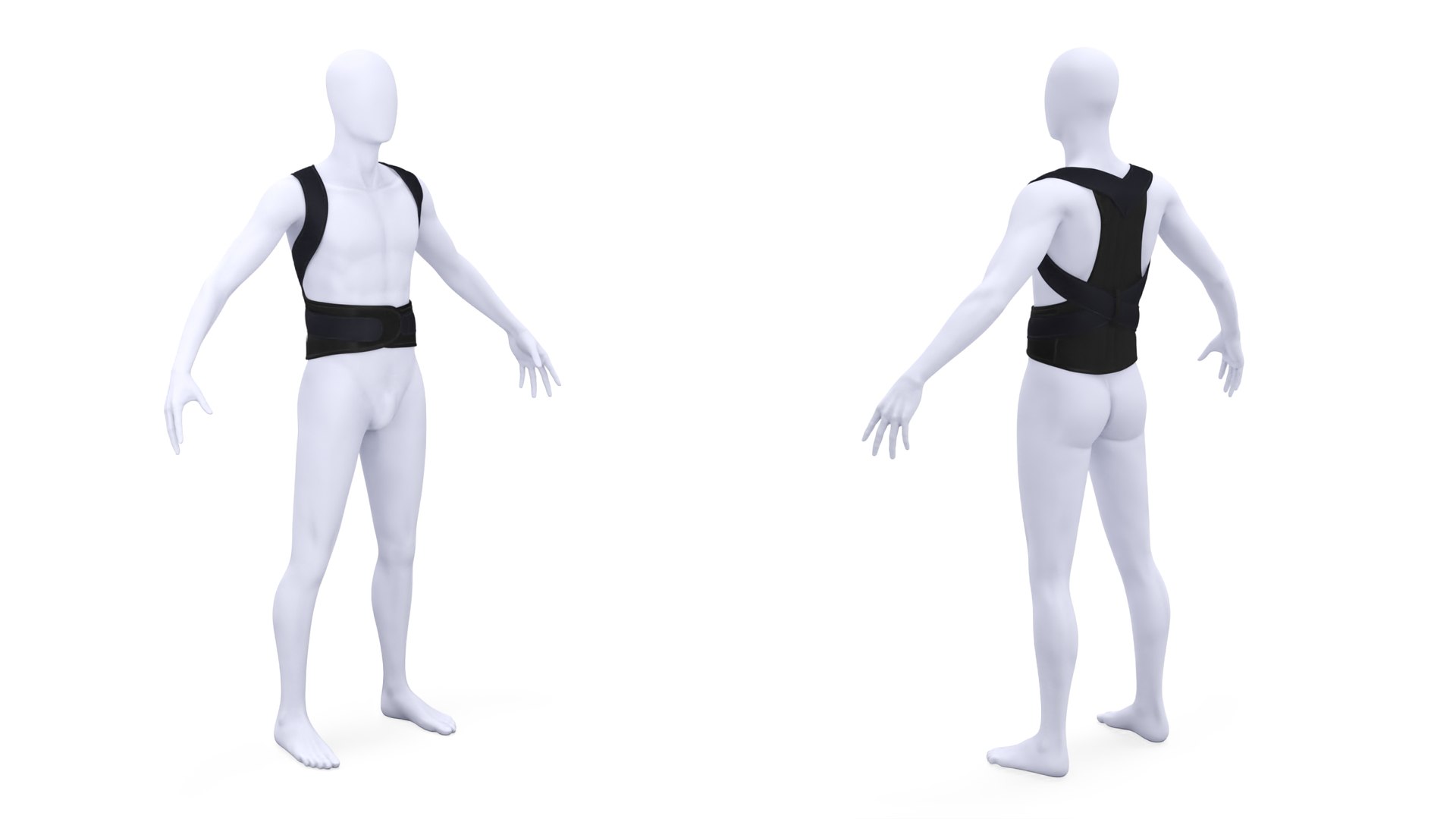 Posture Corrector For Women And Men On Mannequin 3D Model - TurboSquid ...