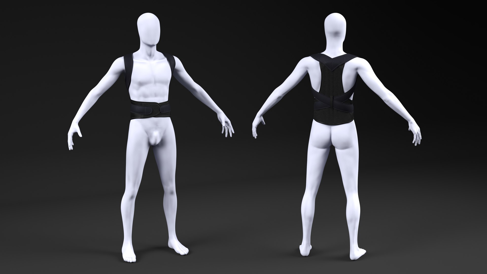 Posture Corrector For Women And Men On Mannequin 3D Model - TurboSquid ...
