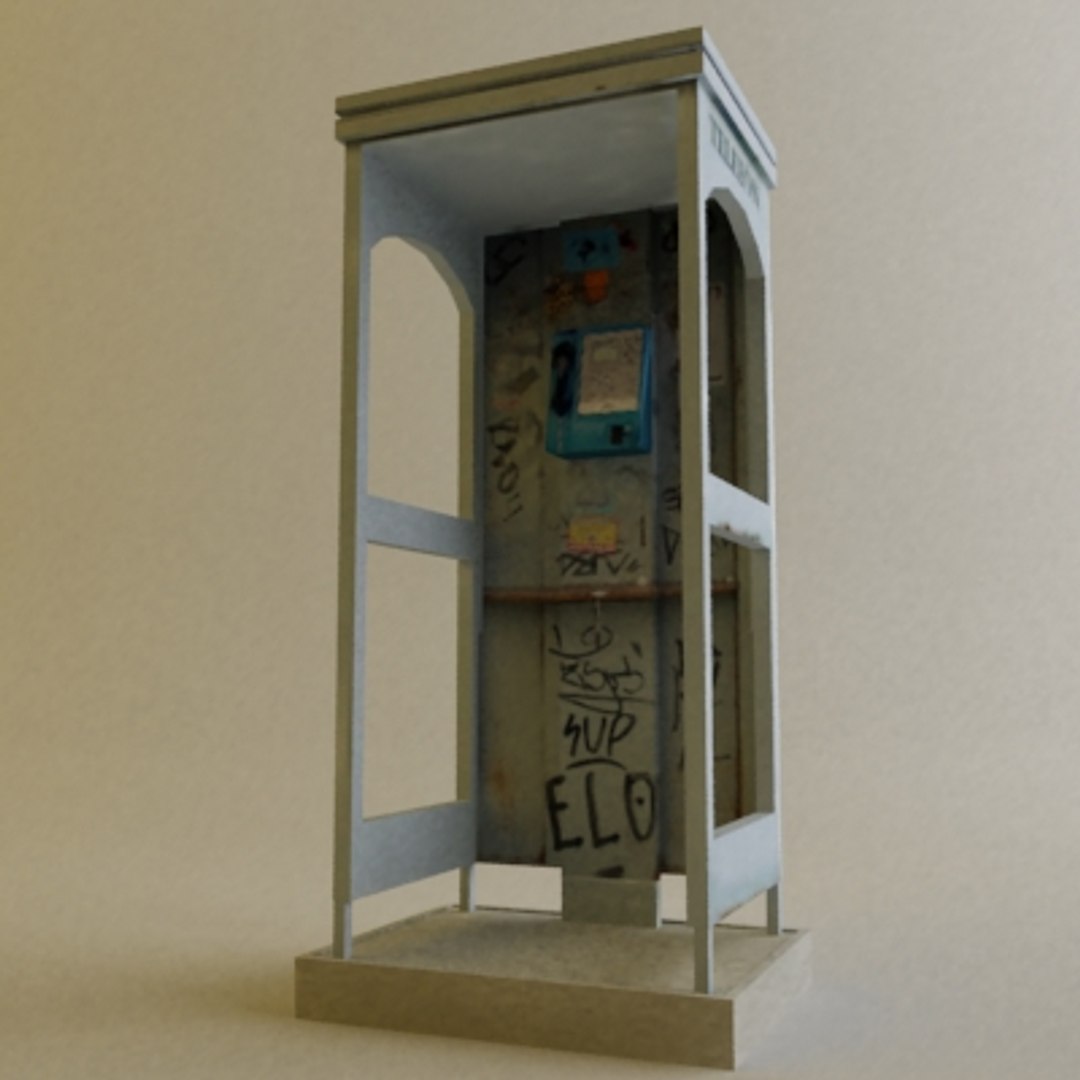 modeled telephone booth max