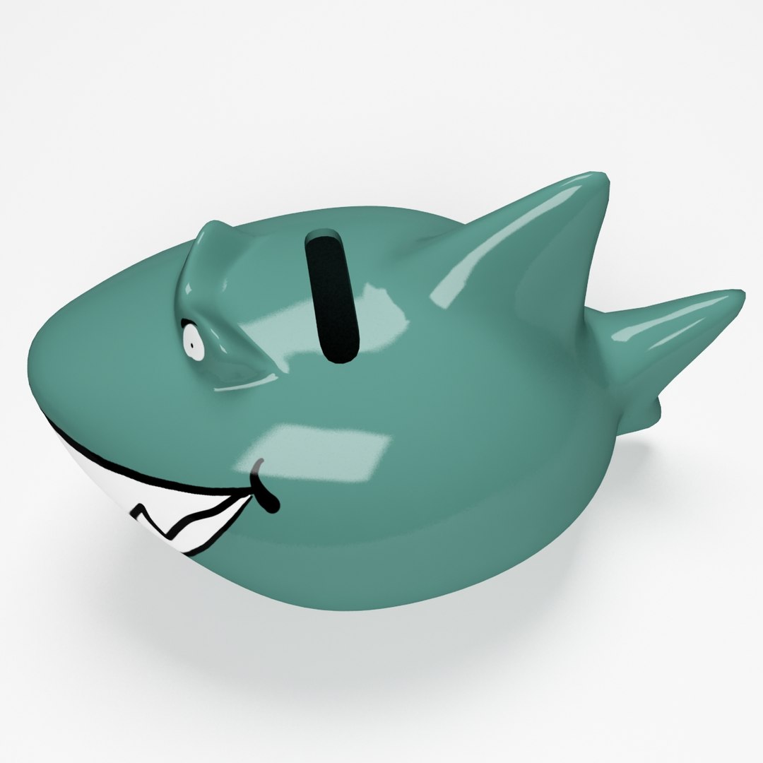 3d Model Shark Moneybox
