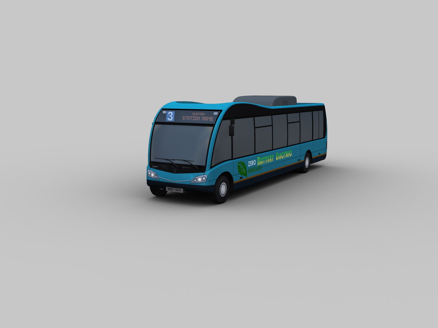 Electric Bus Pack 2 3D Model - TurboSquid 2218515