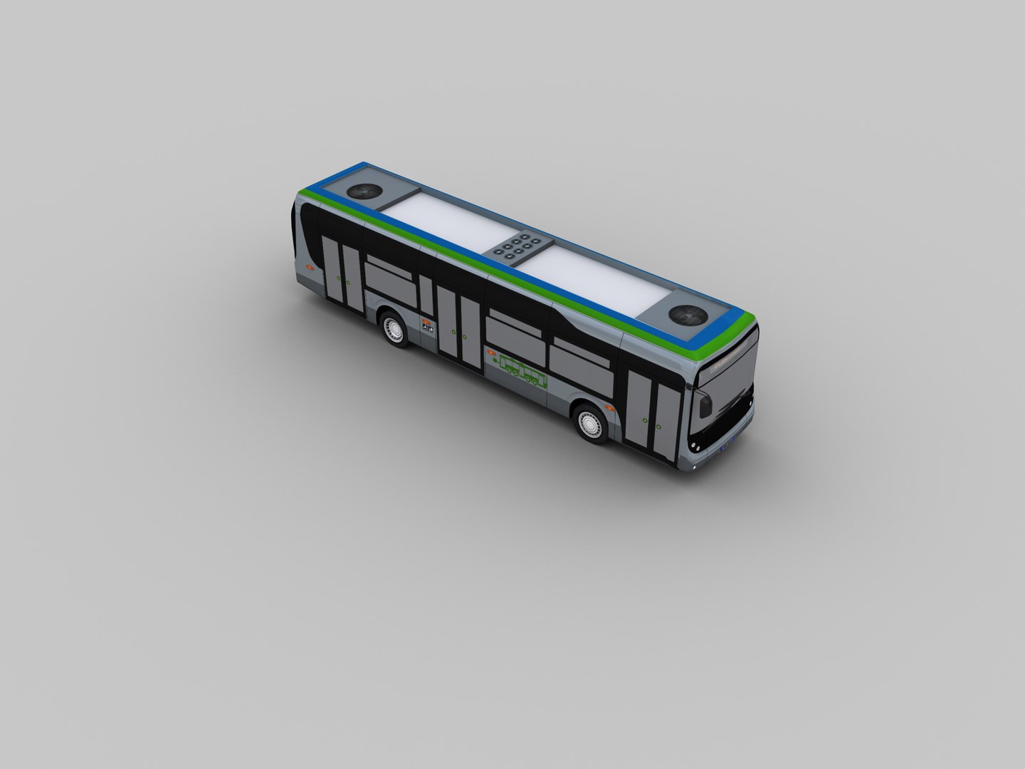Electric Bus Pack 2 3D Model - TurboSquid 2218515