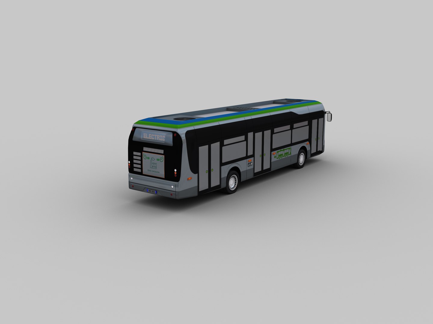 Electric Bus Pack 2 3D Model - TurboSquid 2218515