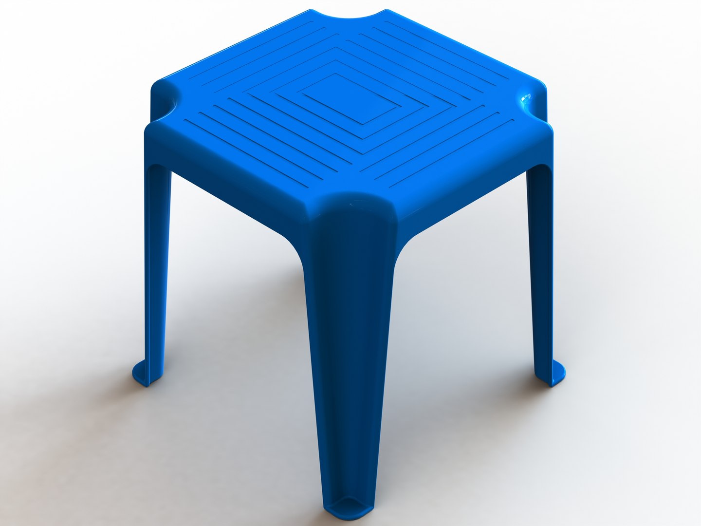 3D Blue Stackable Plastic Outdoor Side Table - TurboSquid 2176732