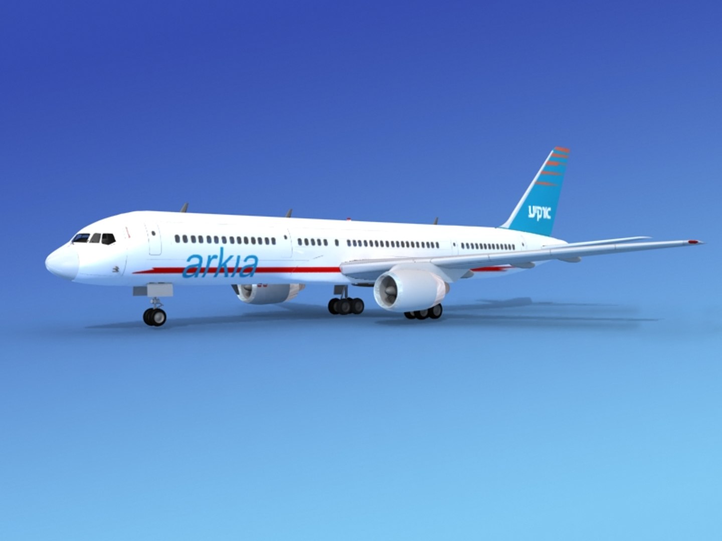 3d Airline Boeing 757 757-200 Model