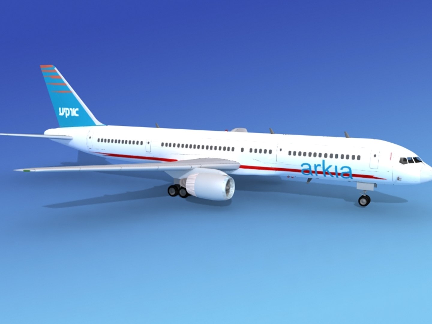 3d Airline Boeing 757 757-200 Model