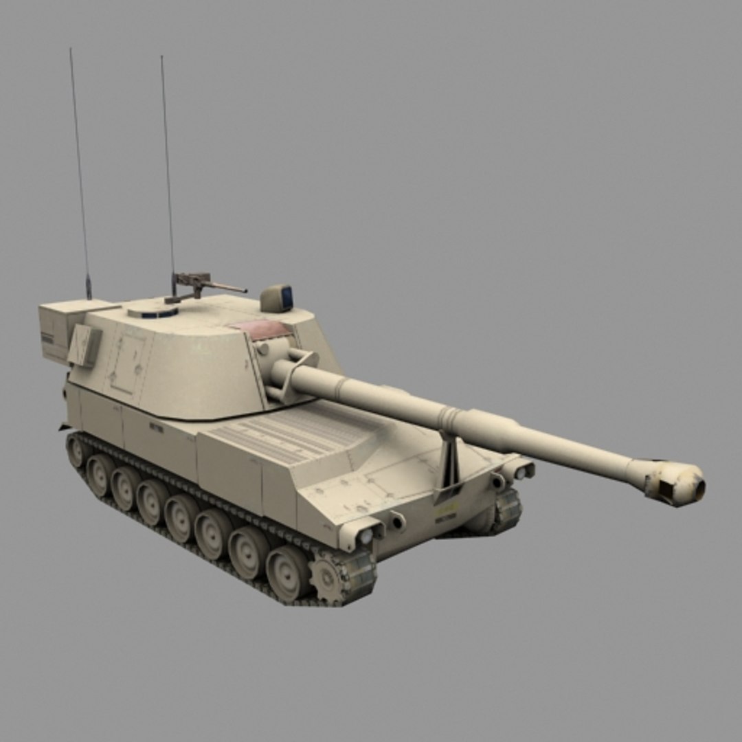 3ds Max M109 Tank