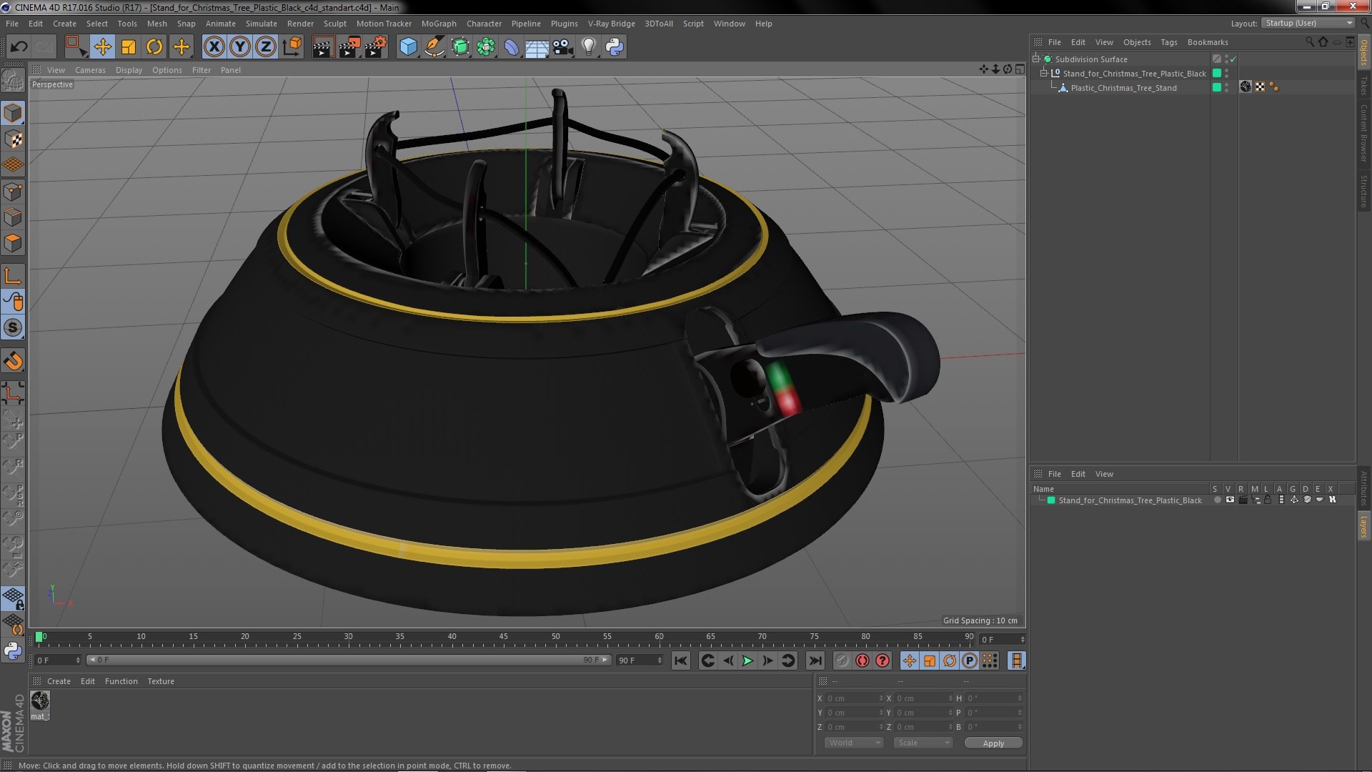 Stand For Christmas Tree Plastic Black 3D Model - TurboSquid 1991656