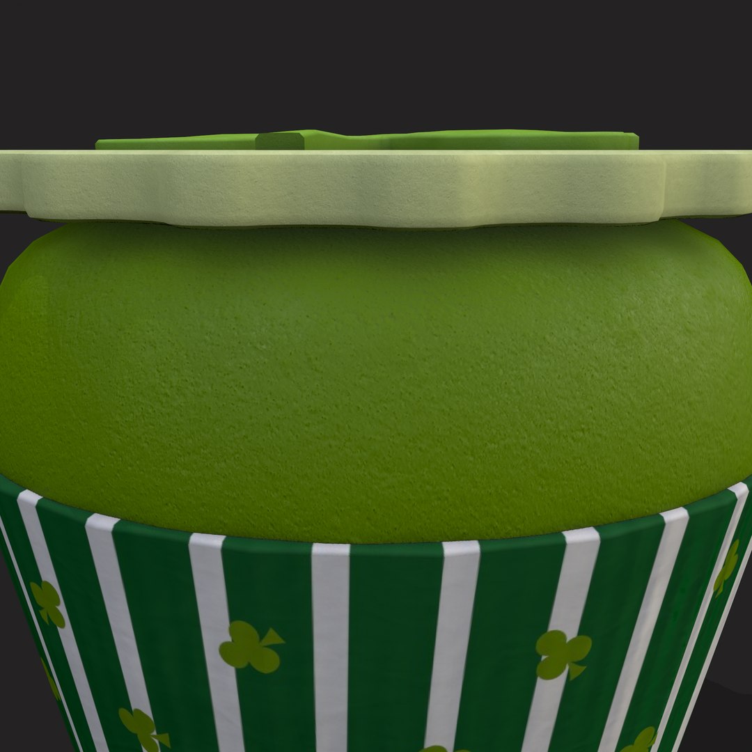 Shamrock Cupcake 3D Model - TurboSquid 1872670