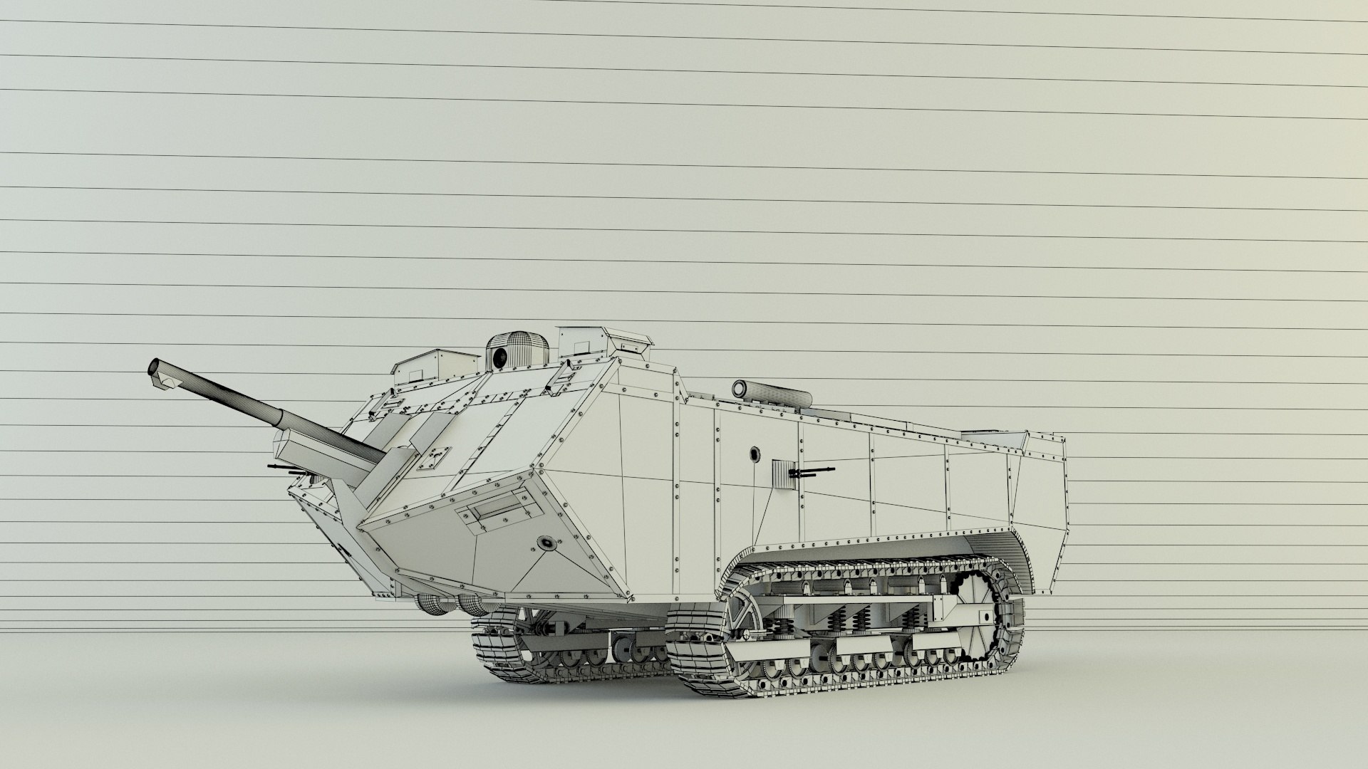 Saint Chamond Tank 3D Model - TurboSquid 2320755