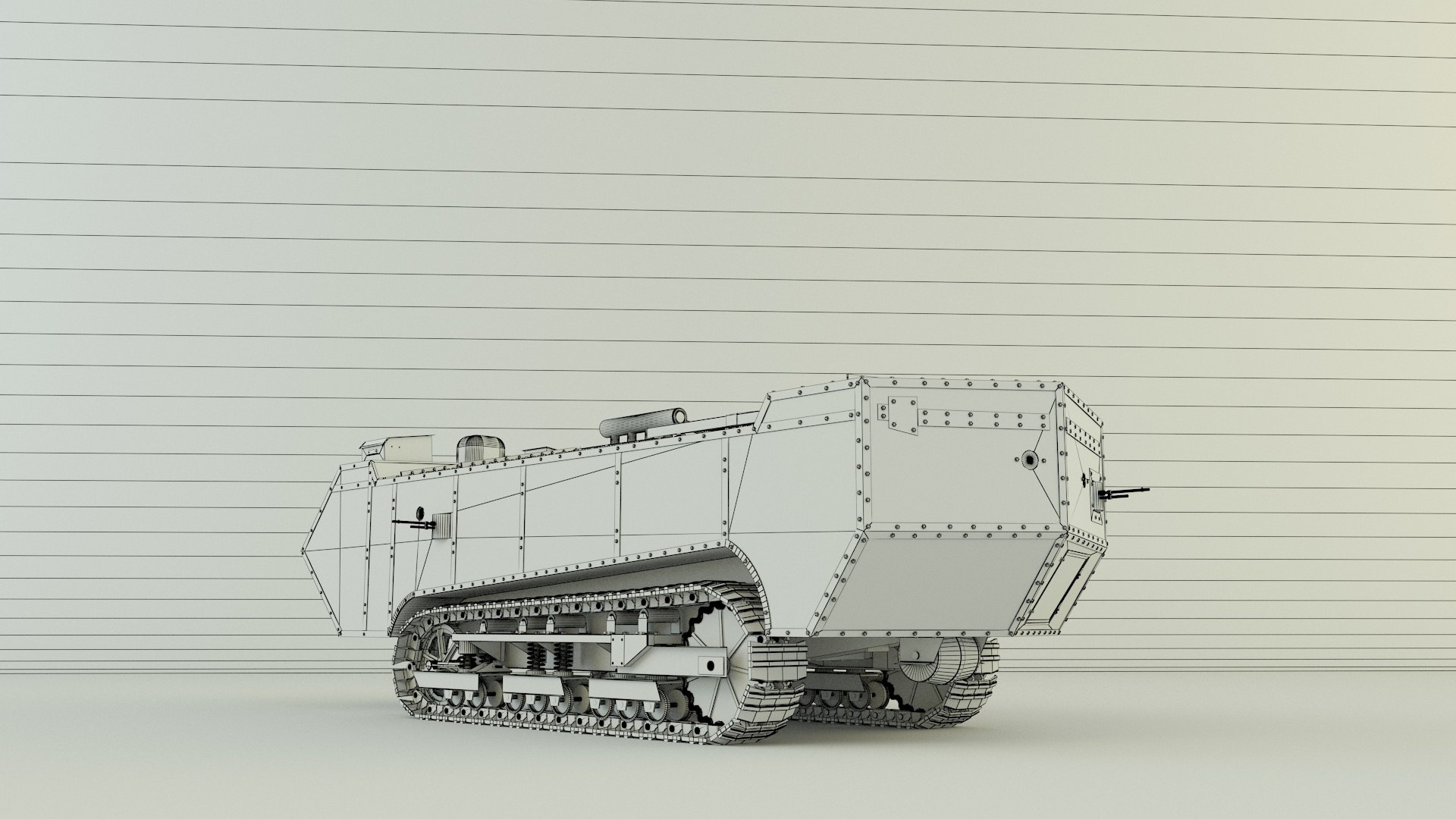 Saint Chamond Tank 3D Model - TurboSquid 2320755