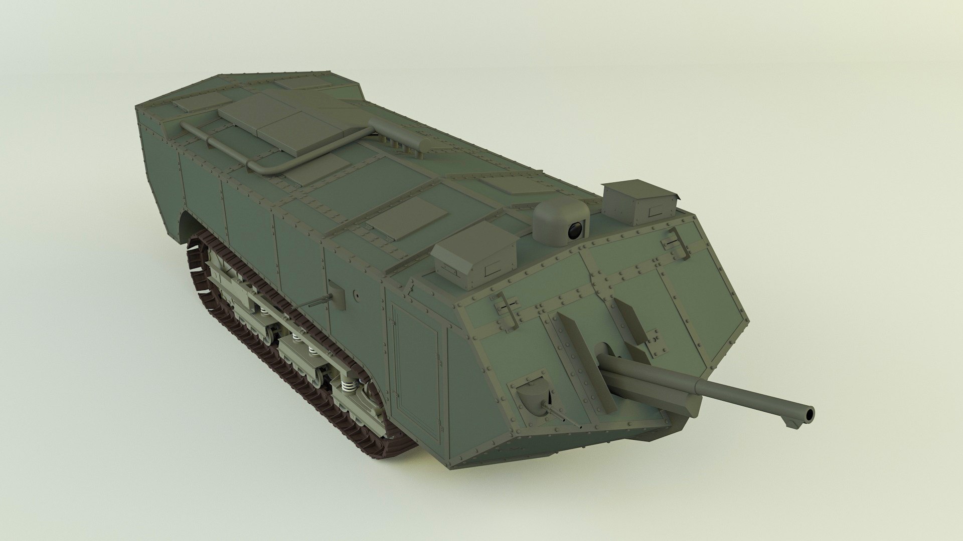 Saint Chamond Tank 3D Model - TurboSquid 2320755