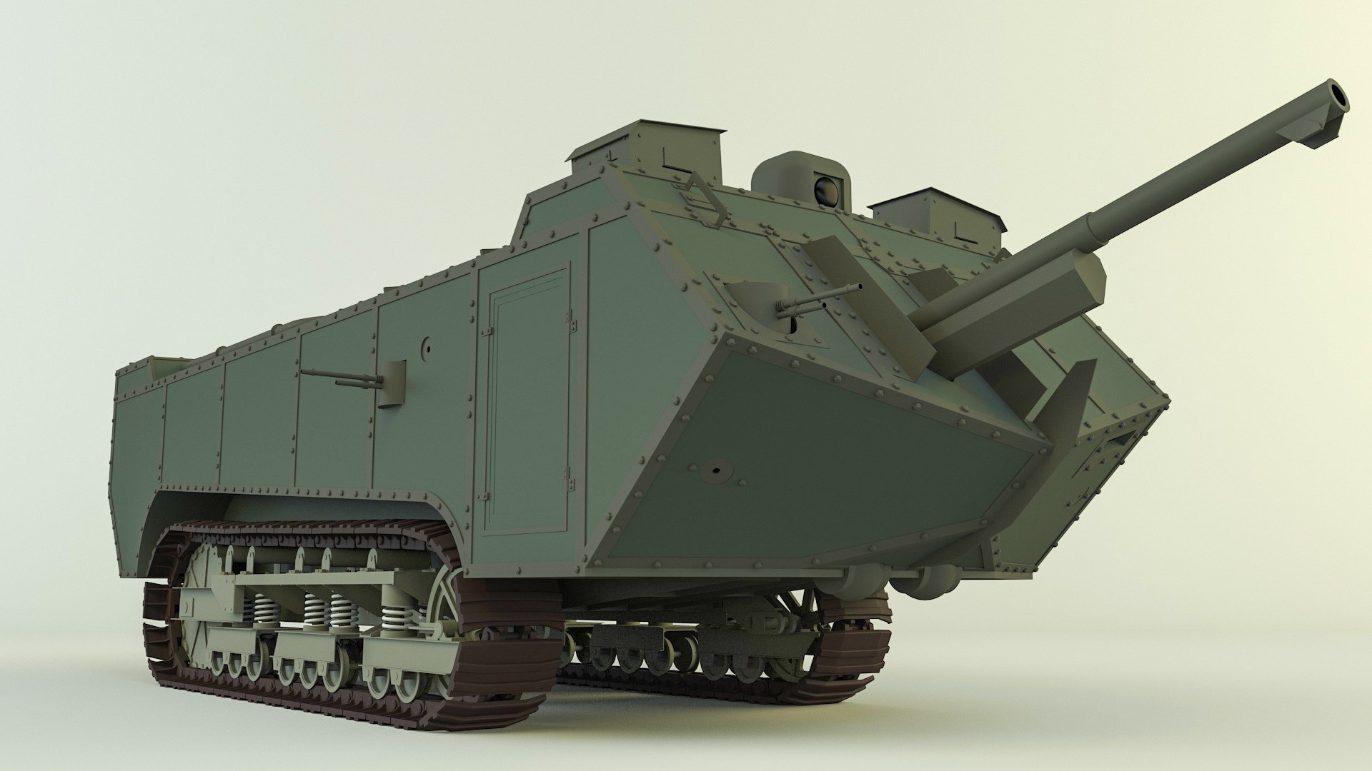 Saint Chamond Tank 3D Model - TurboSquid 2320755