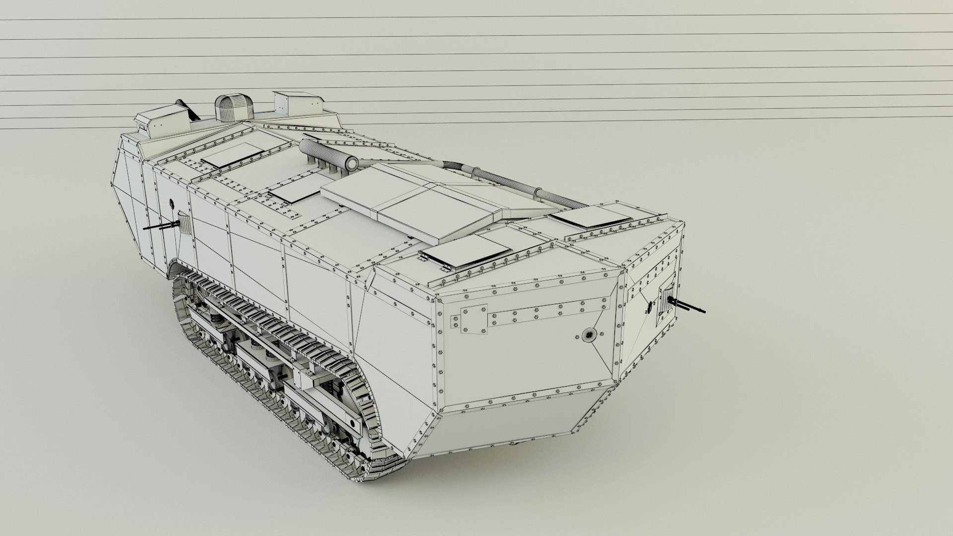 Saint Chamond Tank 3D Model - TurboSquid 2320755