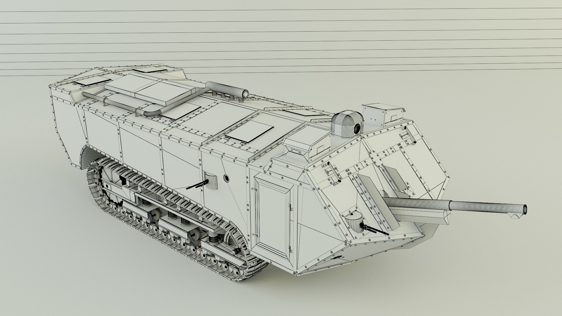 Saint Chamond Tank 3D Model - TurboSquid 2320755