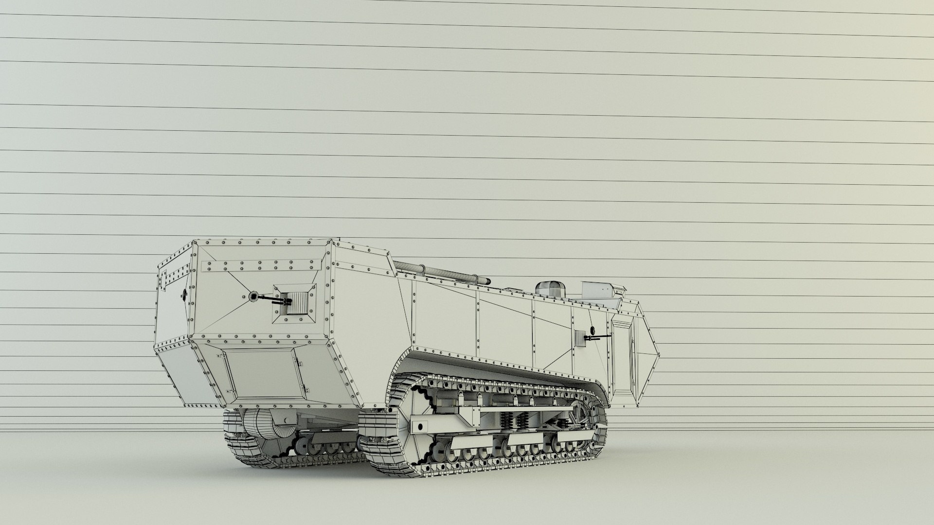 Saint Chamond Tank 3D Model - TurboSquid 2320755