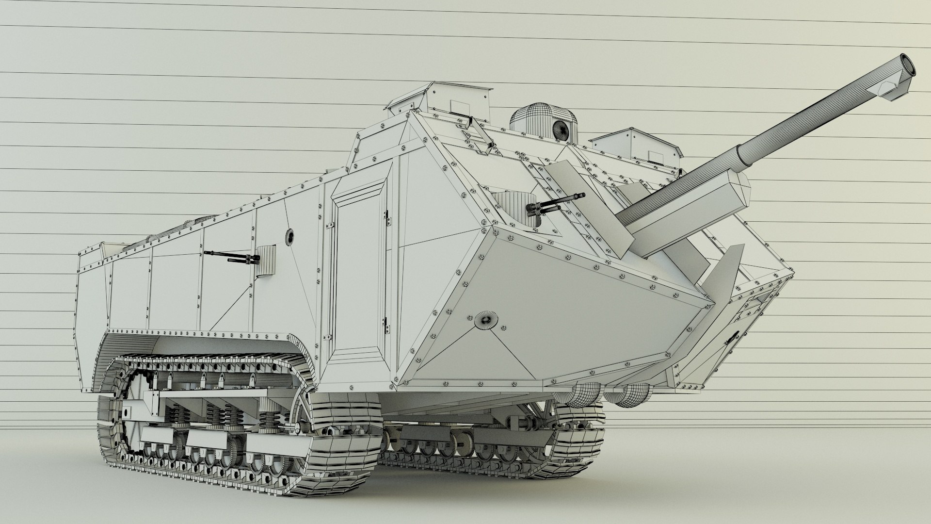 Saint Chamond Tank 3D Model - TurboSquid 2320755