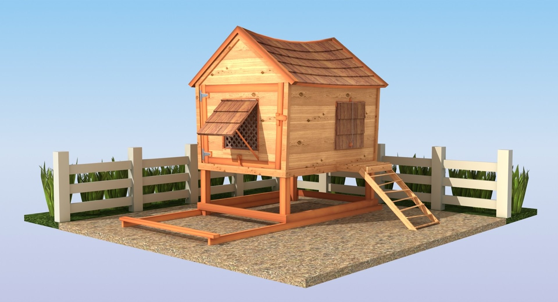 Chicken Coop 3d Max