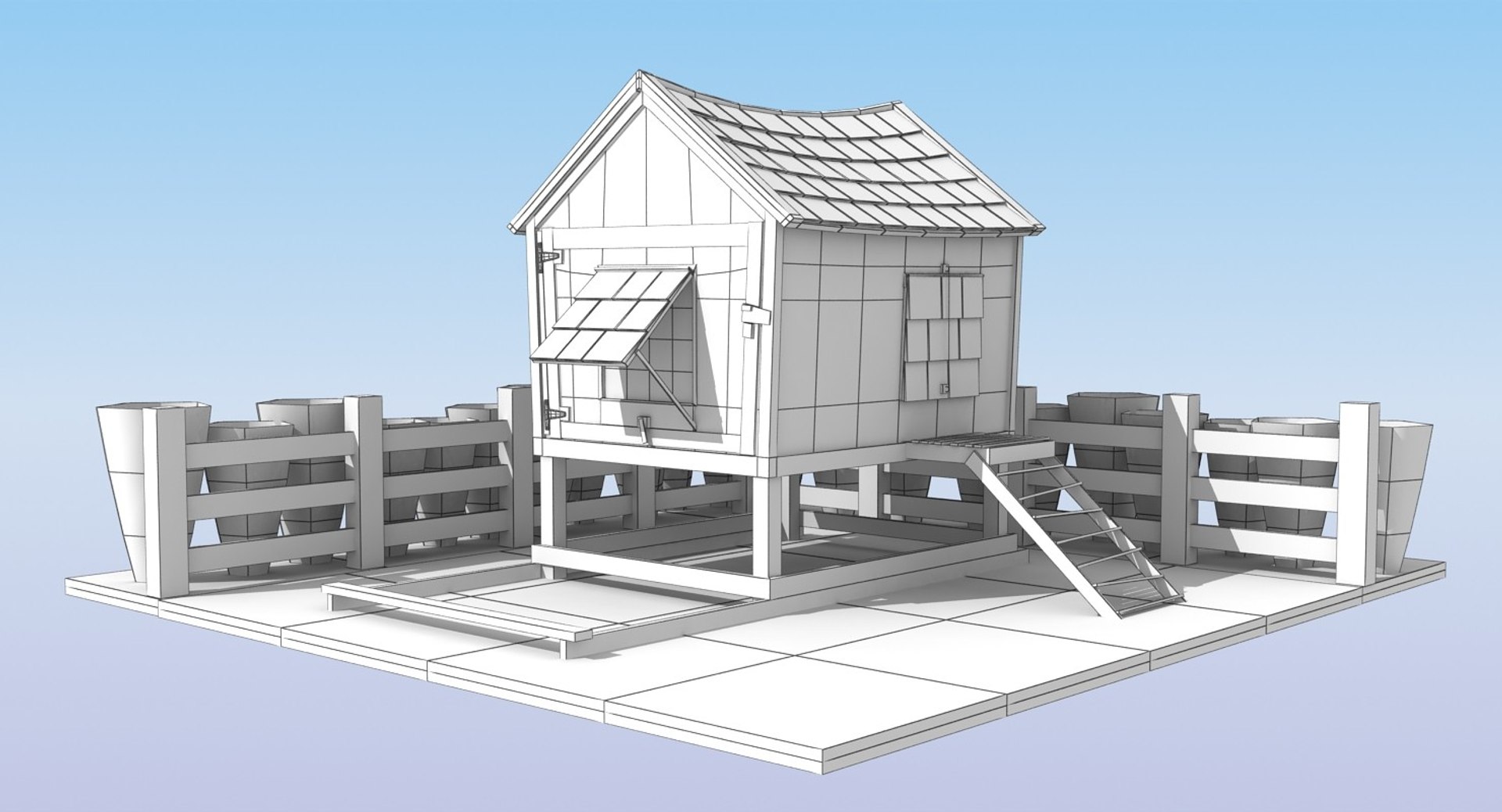 Chicken Coop 3d Max