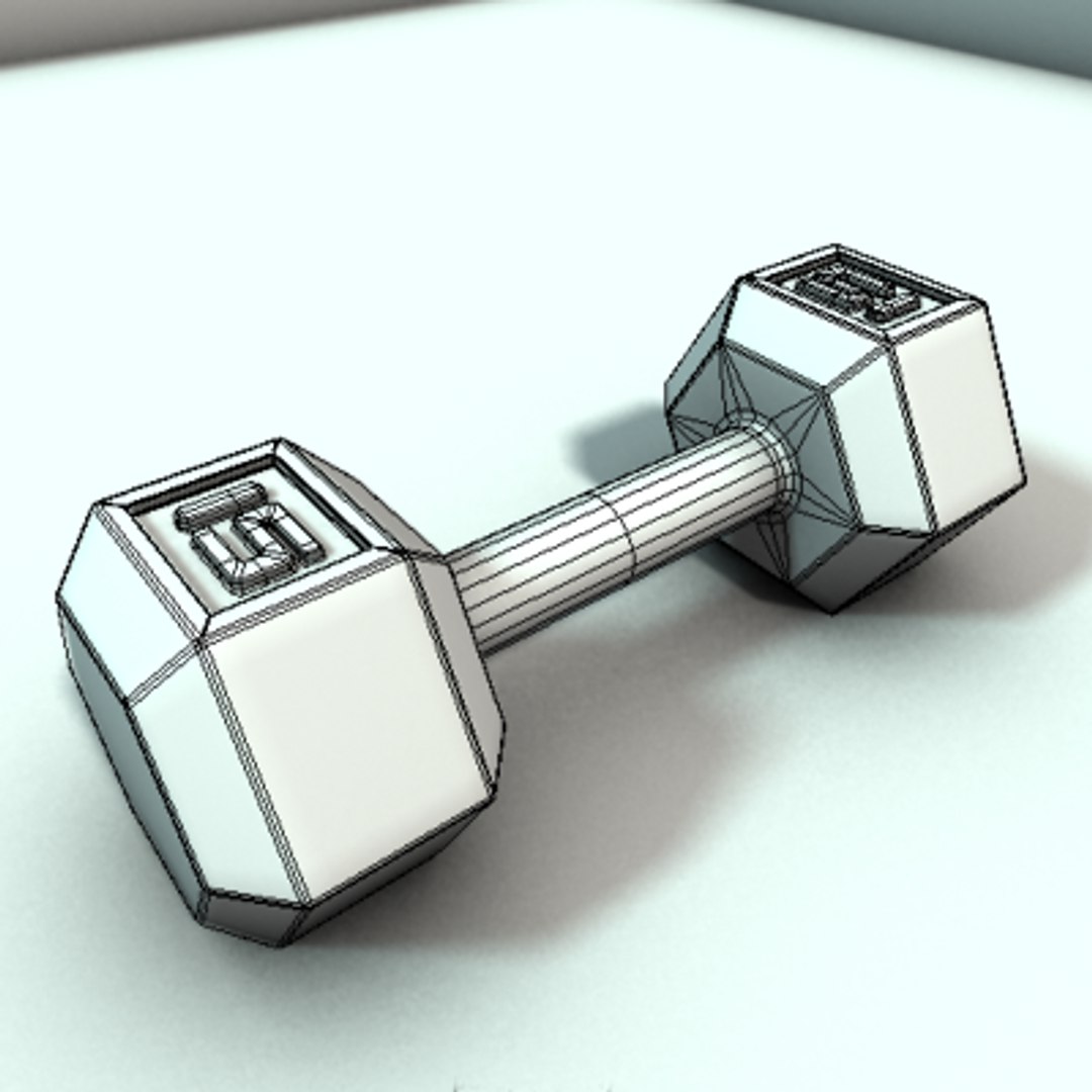 Set Dumbbells 3d Model