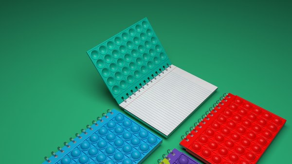 Notebook Pop It Fidget Toys Set 3D model - TurboSquid 1804942
