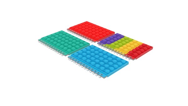 Notebook Pop It Fidget Toys Set 3D model - TurboSquid 1804942
