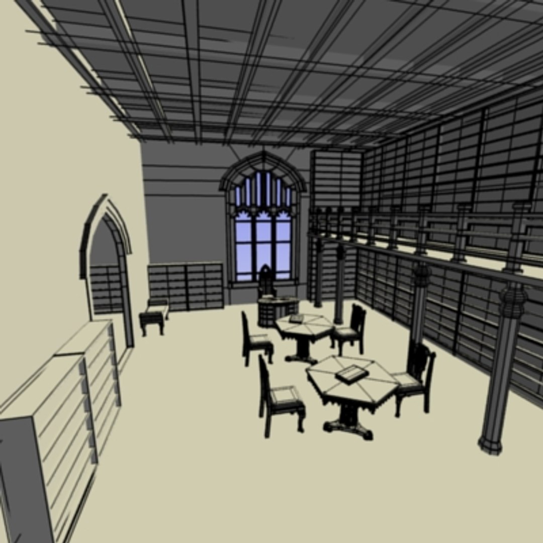 Old Library 3d 3ds