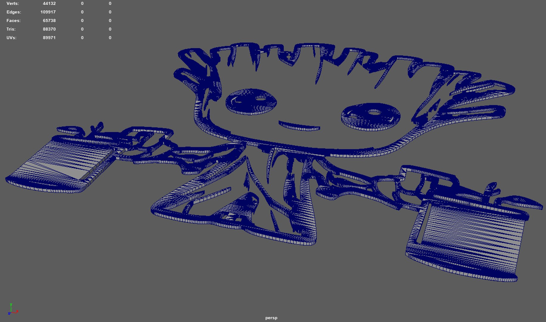 Groot 01 Wall Silhouette Model - TurboSquid 2081533