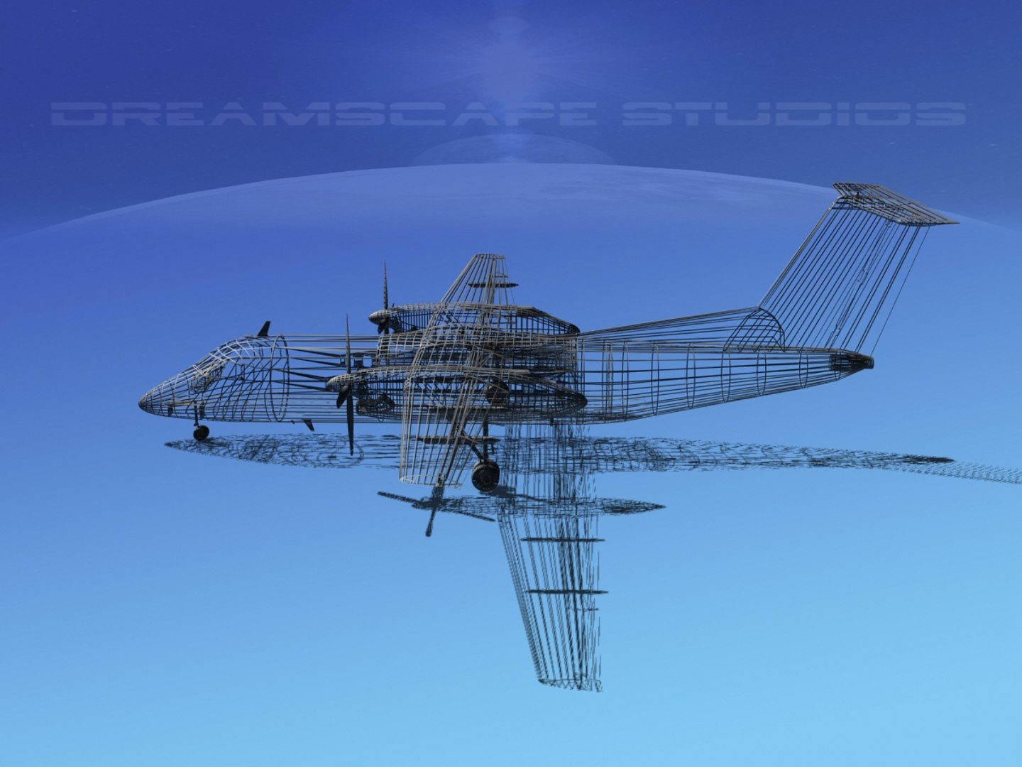 3d Model Of Dhc-8-100 Dash 8