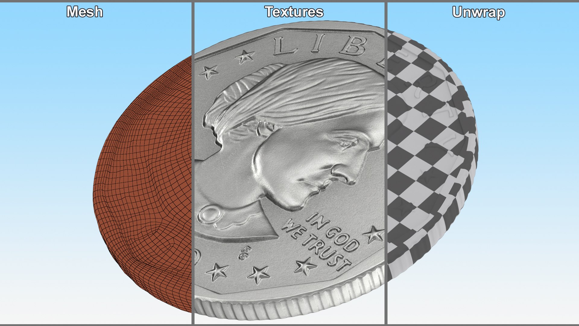 3D model US Silver Dollar Coin - TurboSquid 2133698