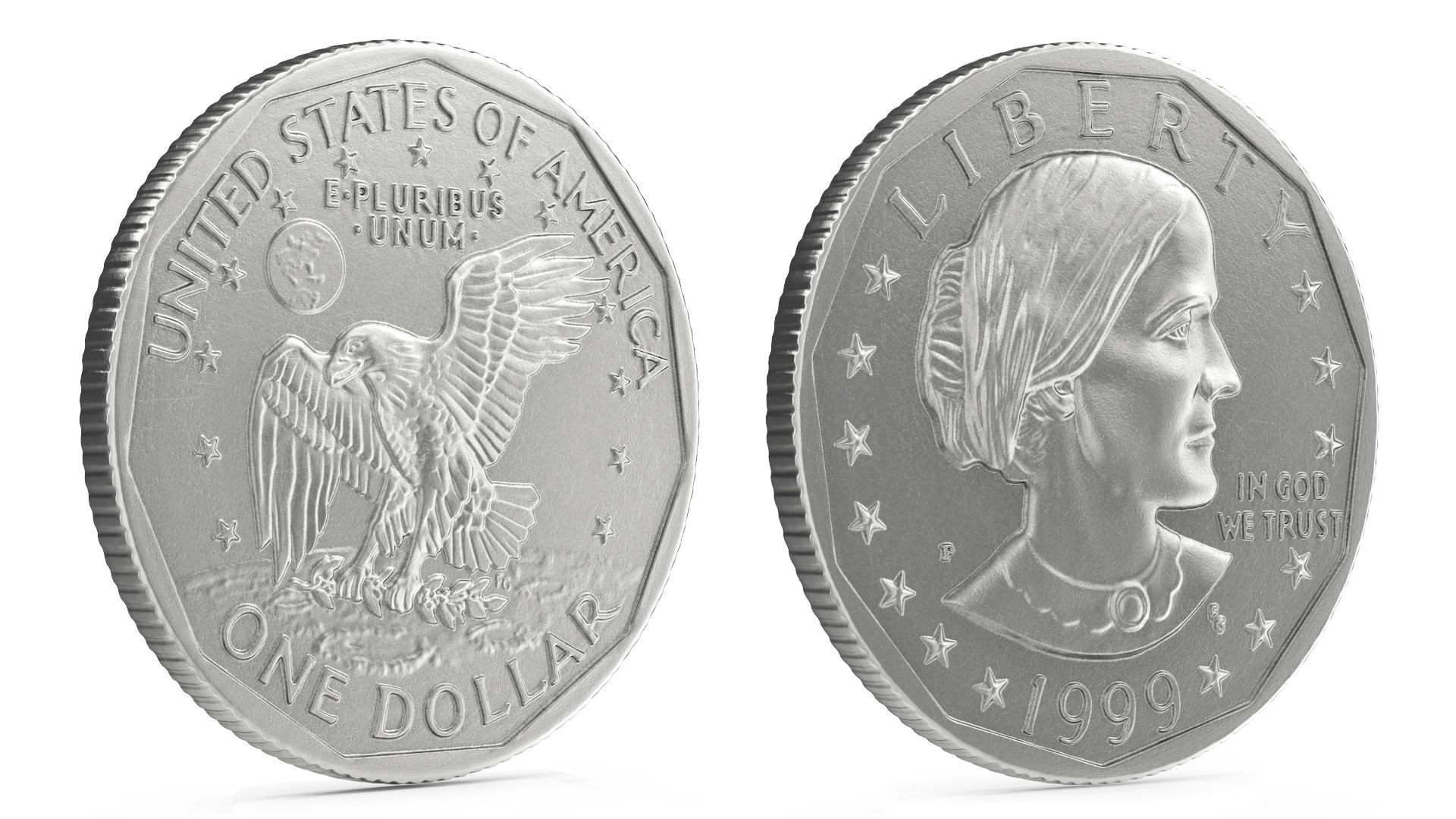 3D model US Silver Dollar Coin - TurboSquid 2133698