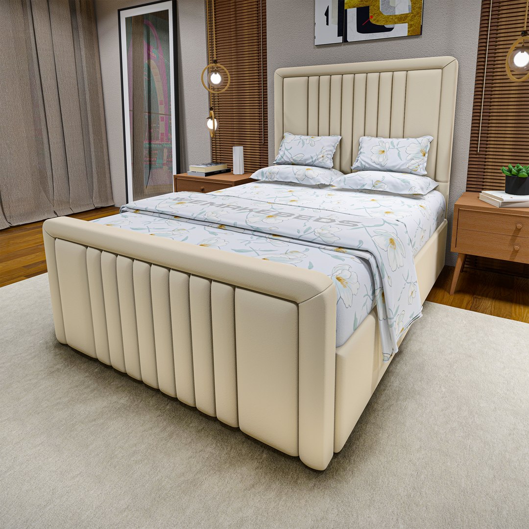 3D Double Bed Headboards 4 Color 3D Model Model - TurboSquid 2221730