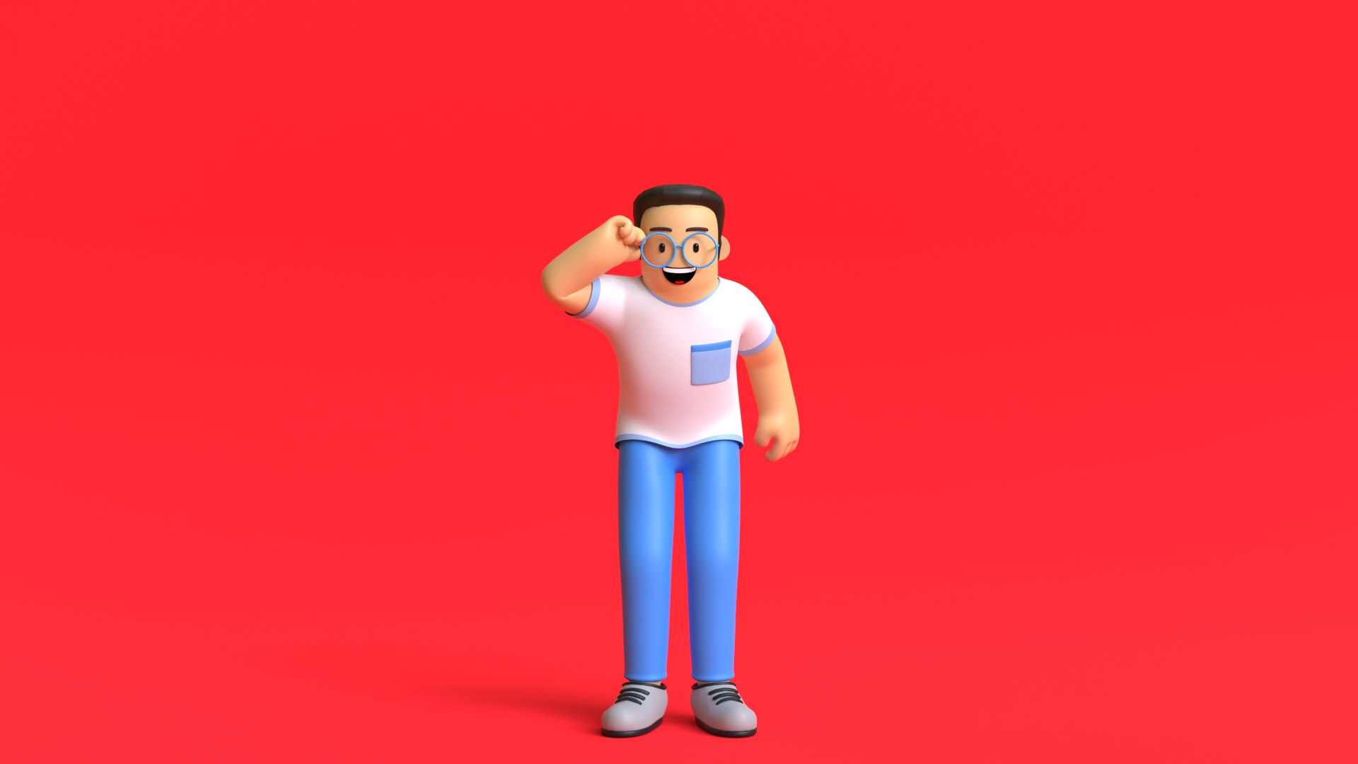 3D Minimal Simple Man Cartoon Character model - TurboSquid 1771034