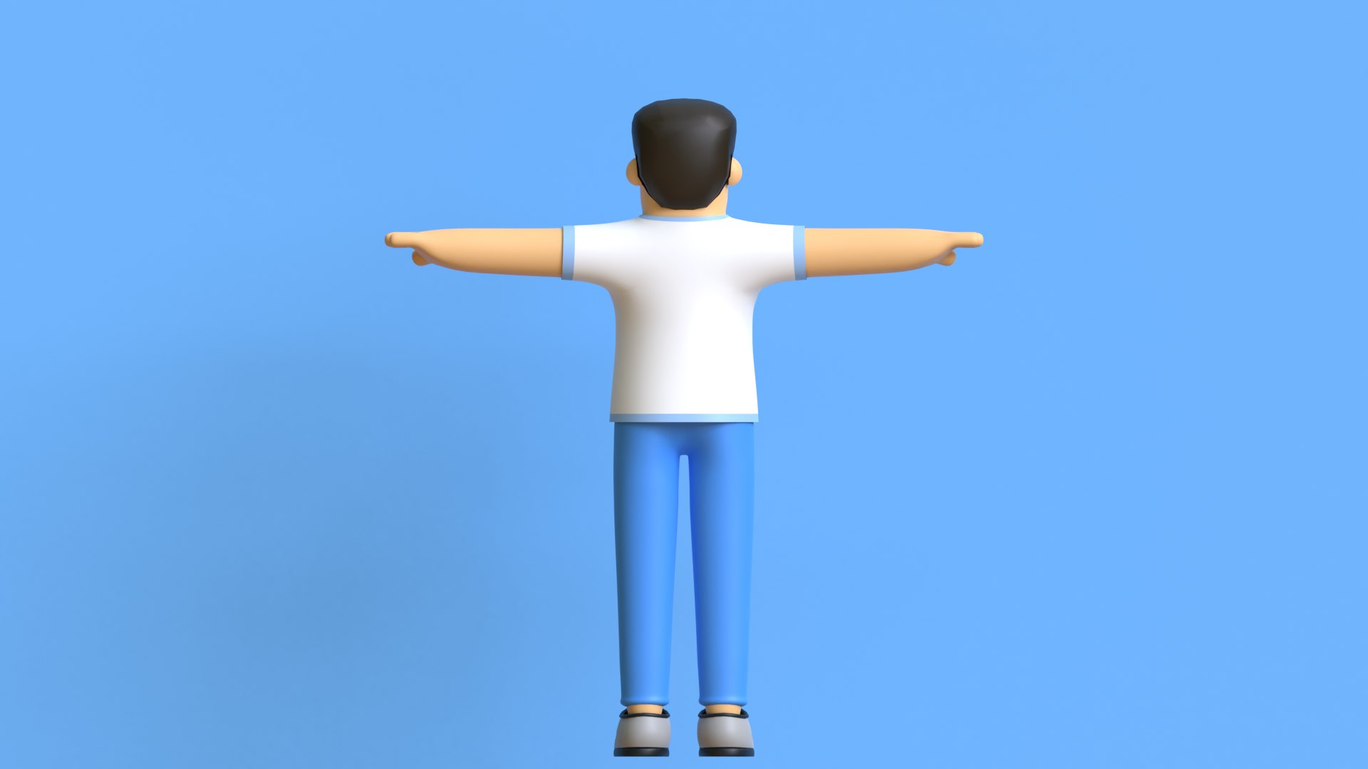 3D Minimal Simple Man Cartoon Character model - TurboSquid 1771034