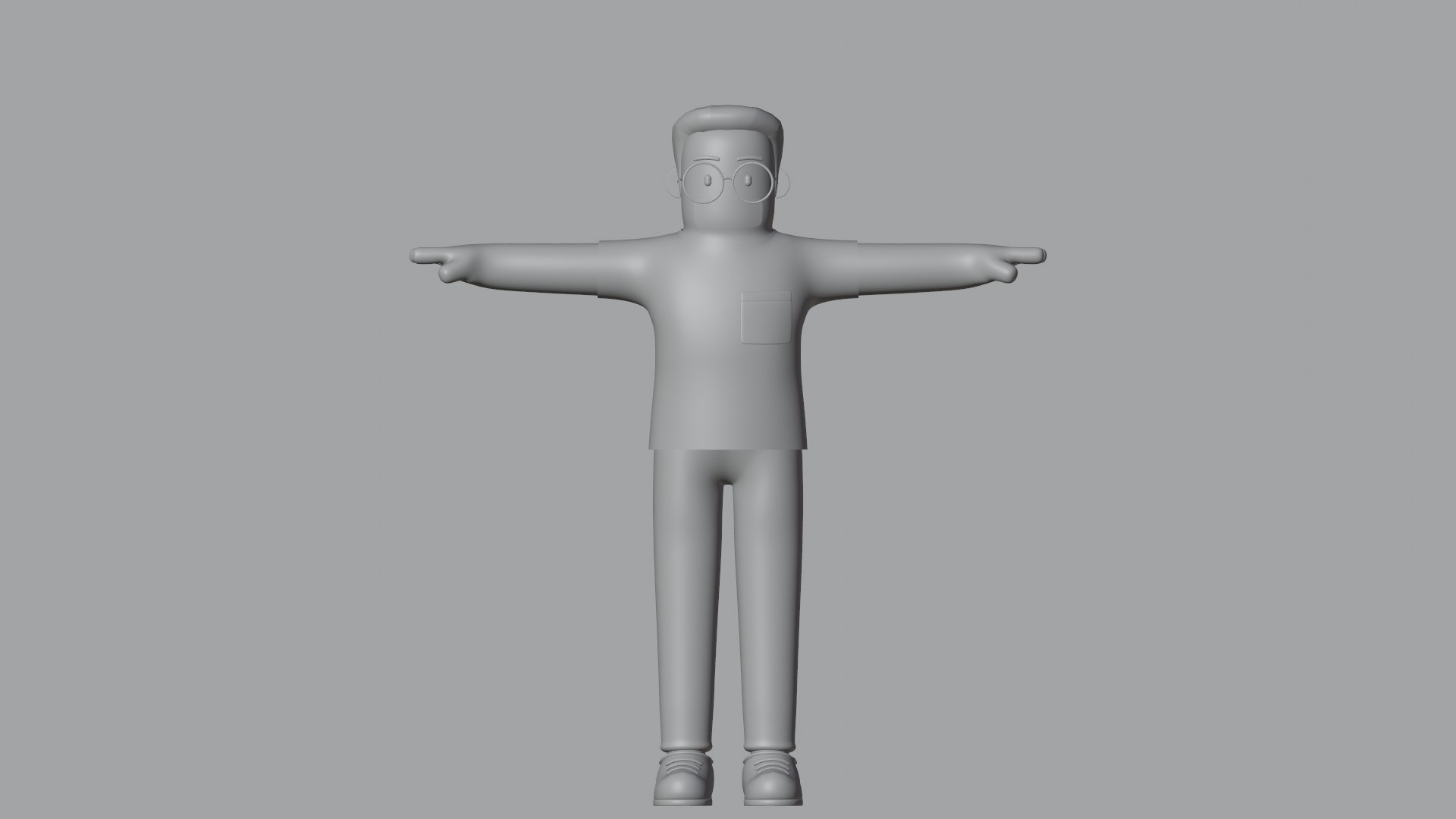 3D Minimal Simple Man Cartoon Character model - TurboSquid 1771034