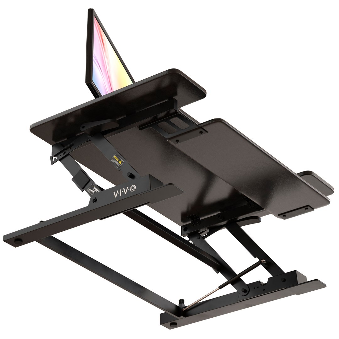 Vivo Height Adjustable Standing Desk And Computers 3D - TurboSquid 2184984