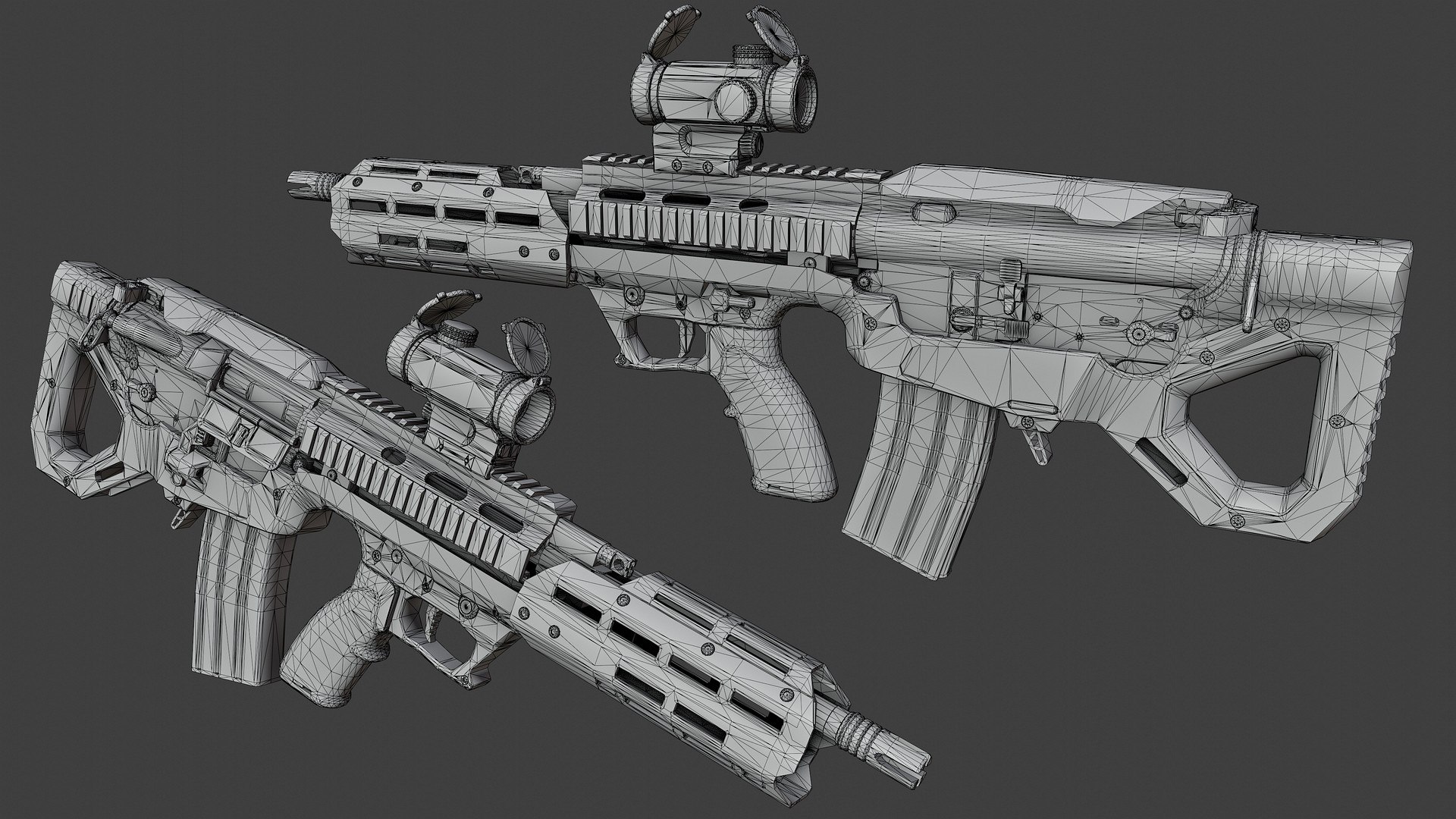 3D Model Bullpup AR Rifle Kit - TurboSquid 2414573