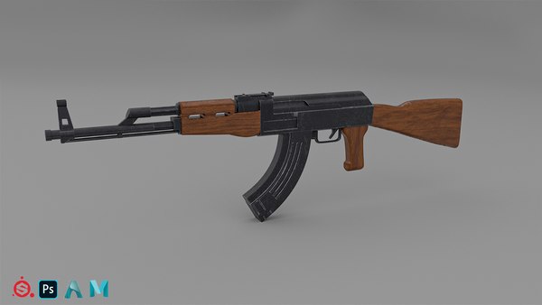 modelo 3d OBJ AK-47 con archivos de textura - TurboSquid 1841225