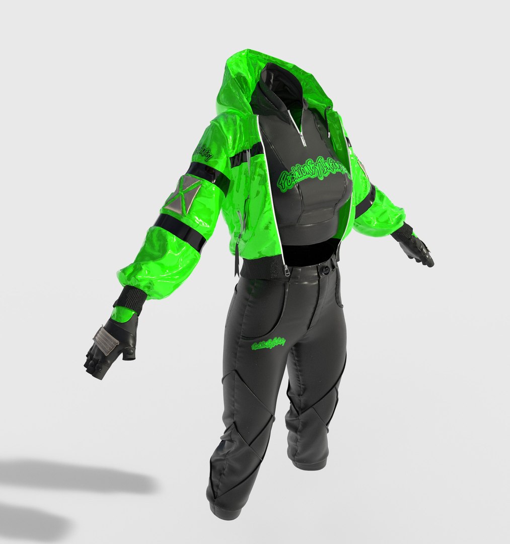 3D 3D Cyberpunk Clothing Set - TurboSquid 2260215