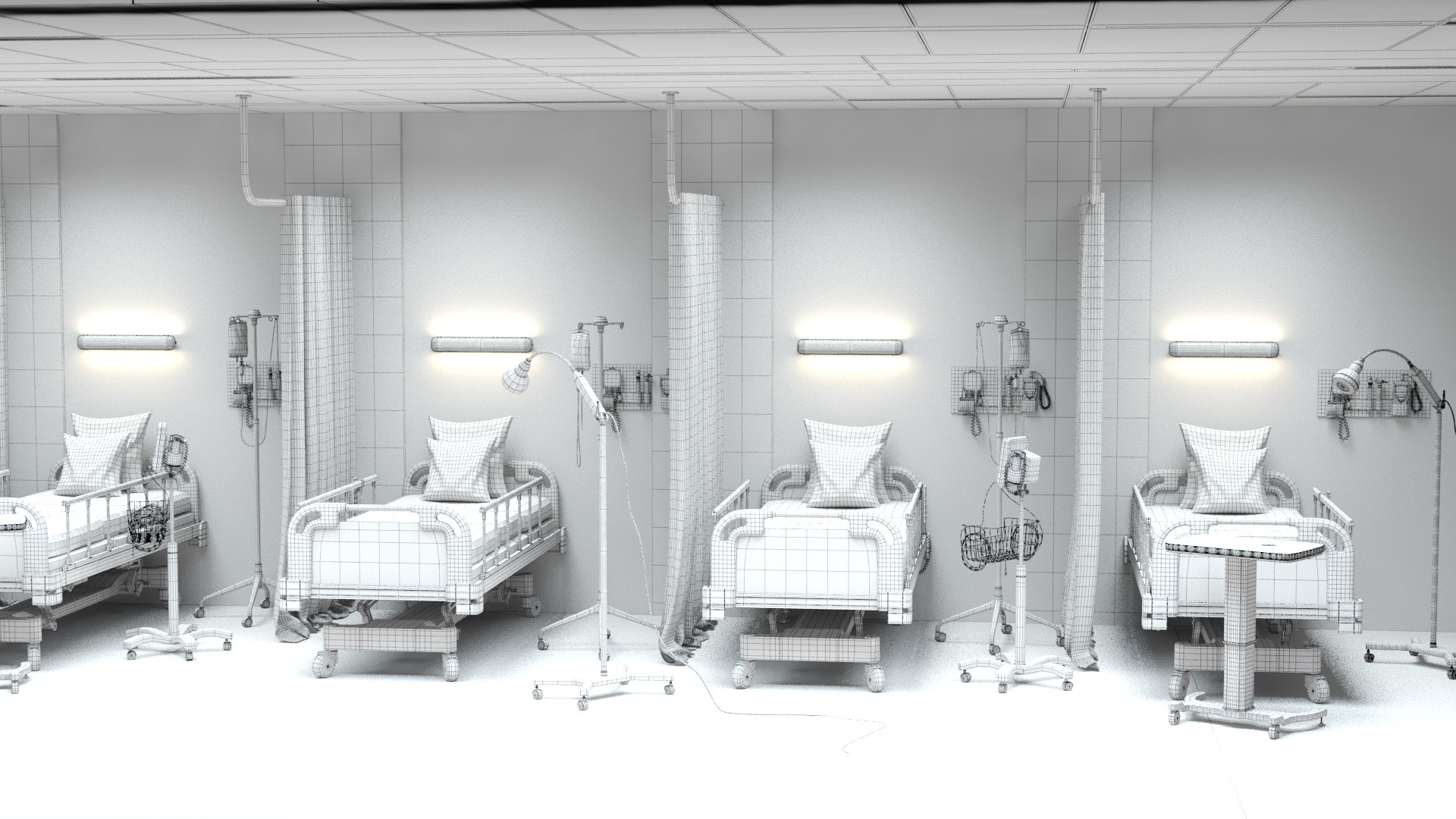 Hospital Ward Model - TurboSquid 1471385